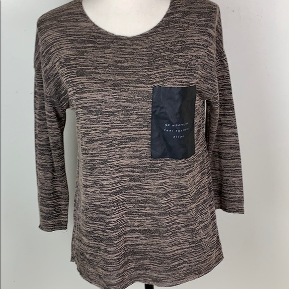 Zara | Tops | Zara Go Where You Feel The Most Alive Top Sm | Poshmark